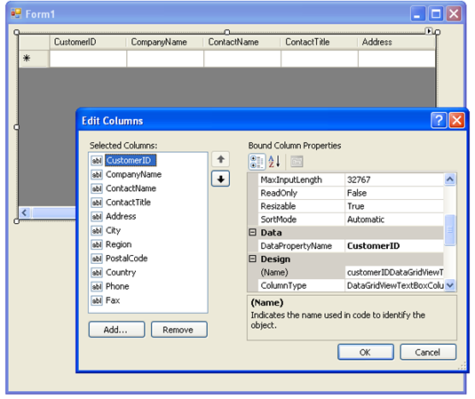 Design Codes: Data Binding of Business Objects in Visual Studio .NET 2005/8